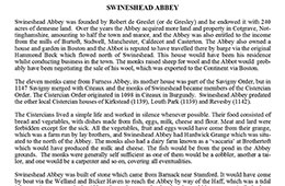 Swineshead History - Swineshead Abbey